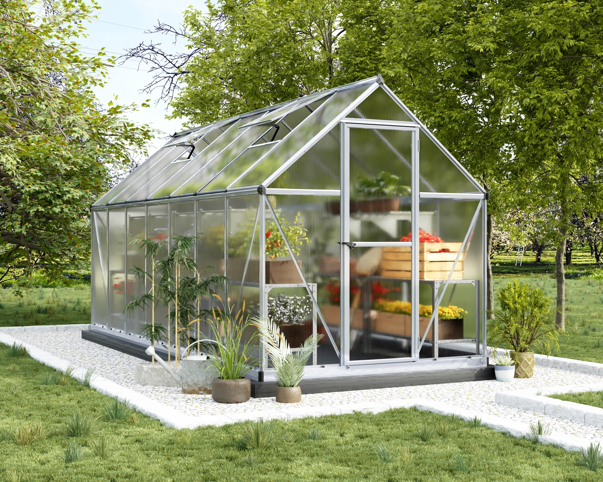 Canopia Mythos Växthus i Polykarbonat 7,9 m² - Silver - 11790 kr ...