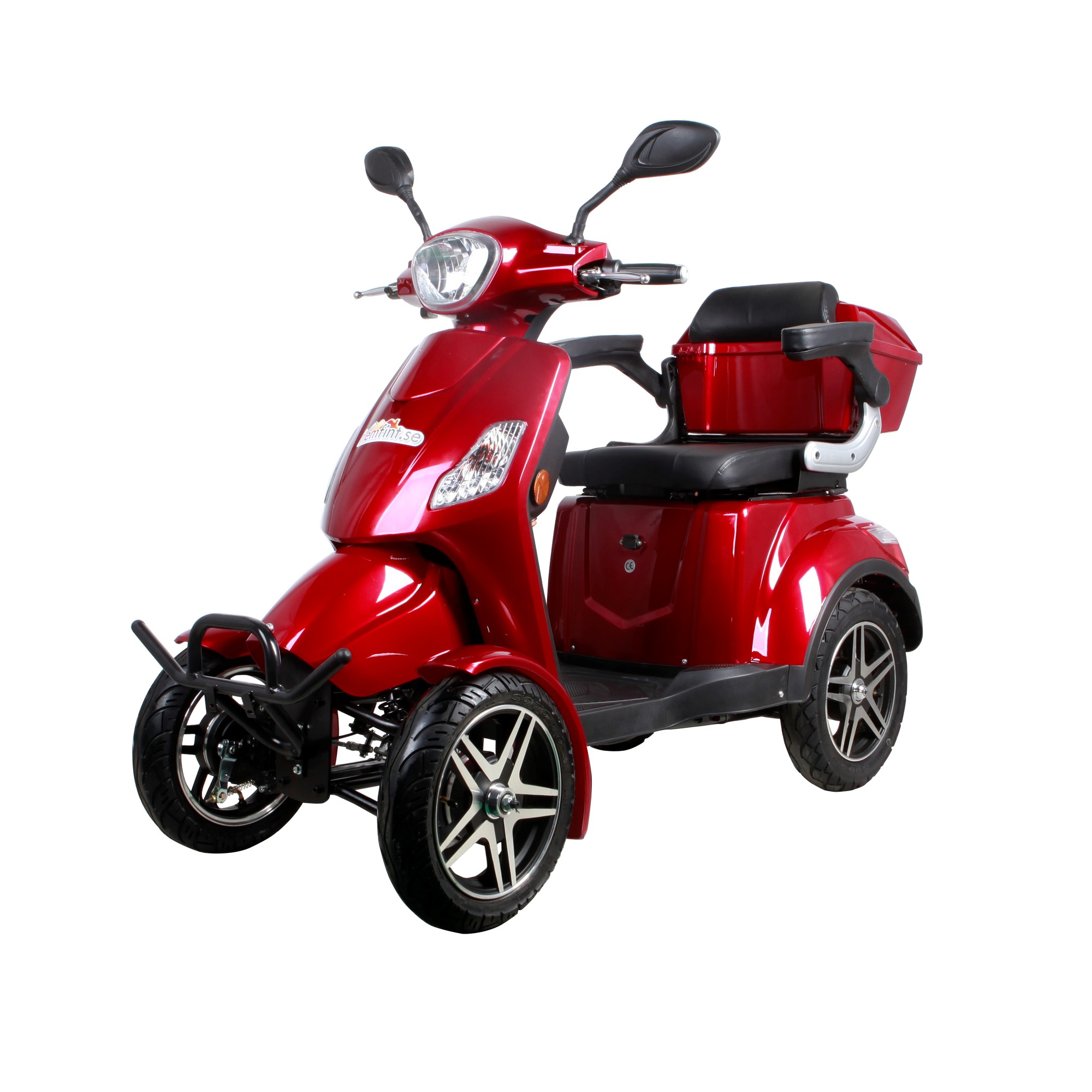 Promenadscooter med 4 hjul - Svart & röd 1000W - 41695 kr - Hemfint.se