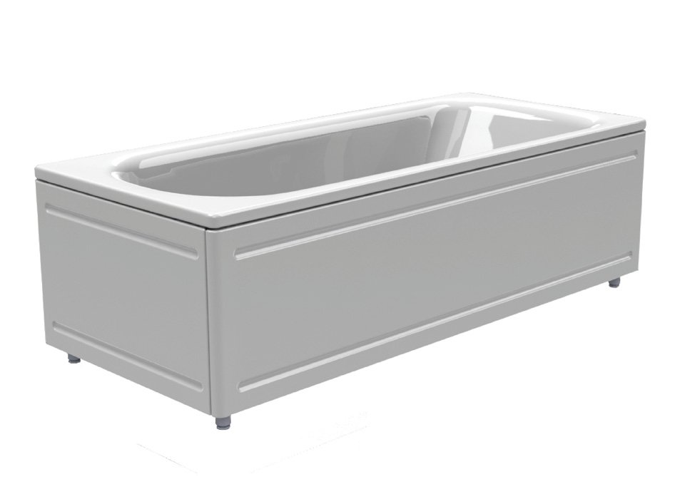 Alterna 1500 badkar med Bako helfront panelsystem - - Fristående badkar ...