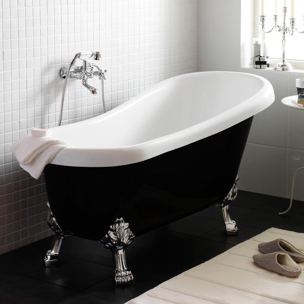 Badkar Mayfair Svart/Vit - 8995 kr - Fristående badkar - Hemfint.se